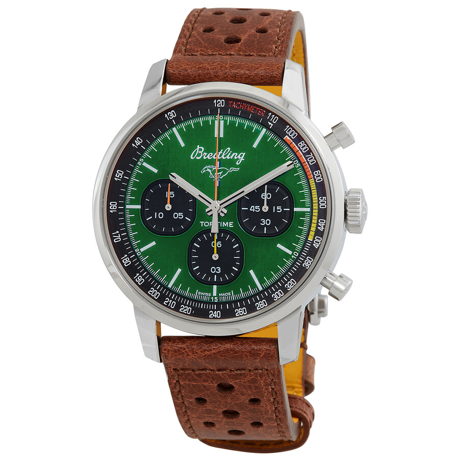 Breitling Top Time Ford Mustang Chronograph Automatic Green Dial Men's ...