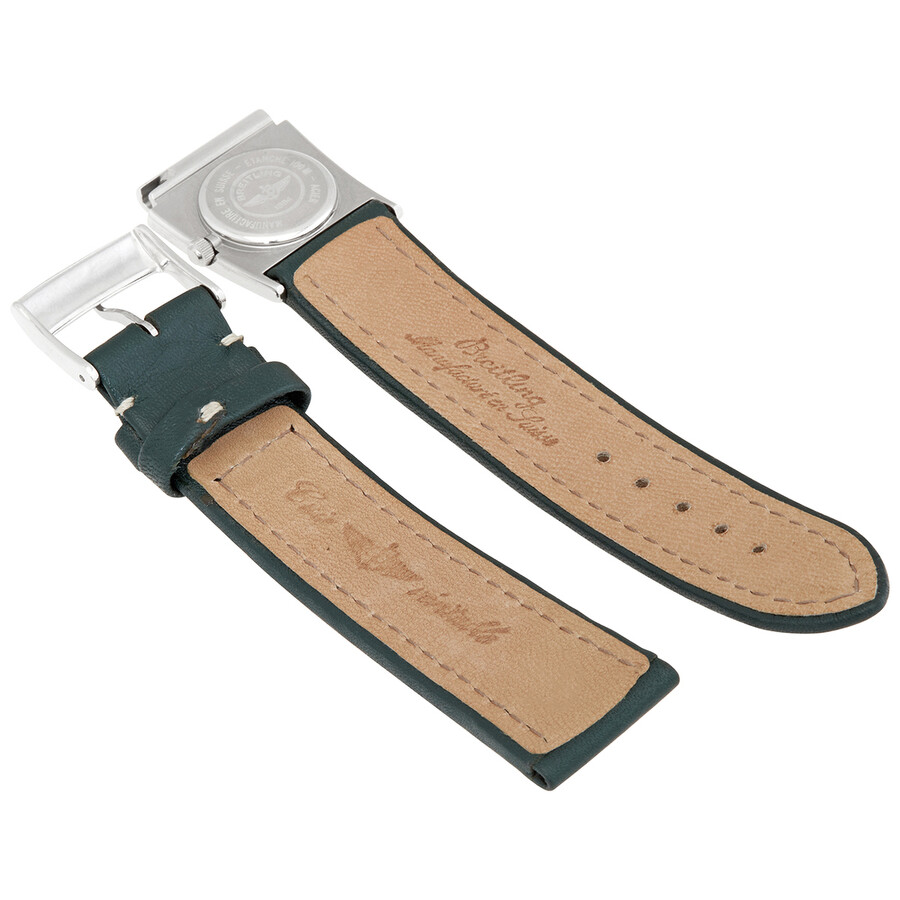 Breitling Unisex 20 mm Leather Watch Band With Second Timezone ...