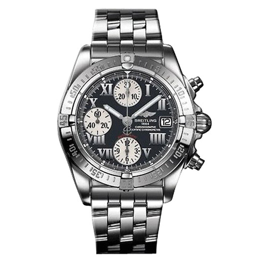 Breitling Windrider Chrono Cockpit Steel Black Men's Watch A1335812 ...