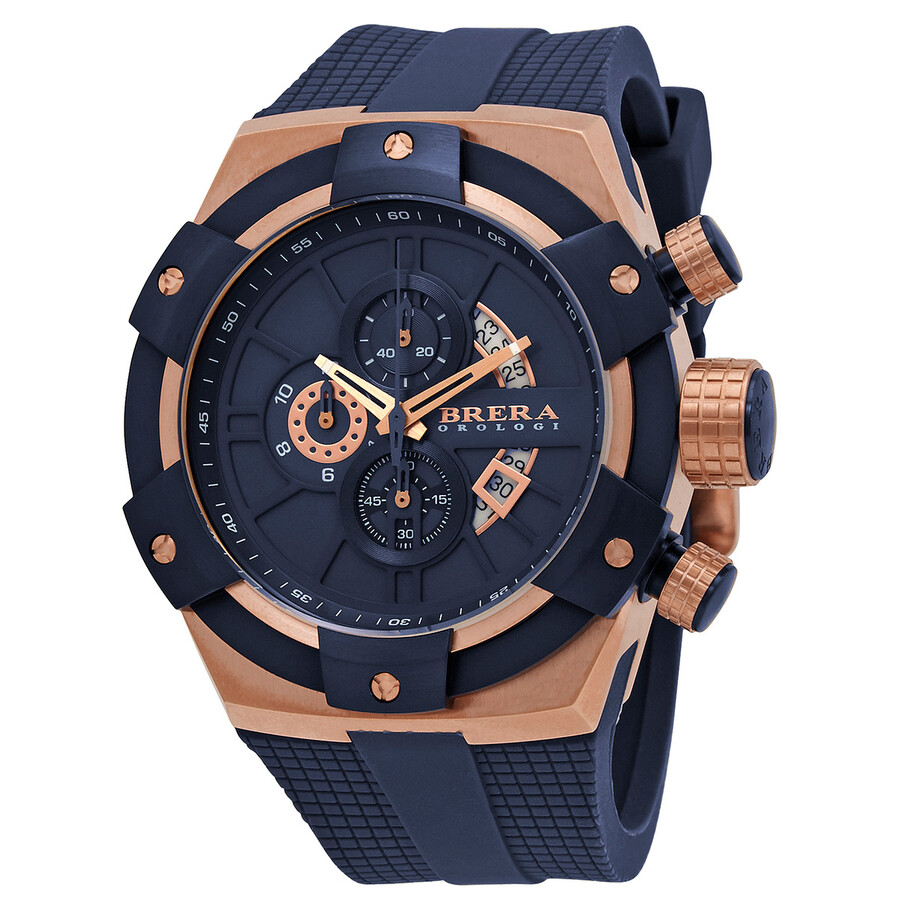 Brera Orologi Supersportivo Chronograph Quartz Blue Dial Men's Watch ...