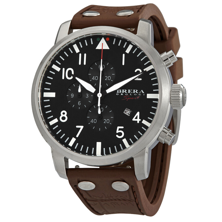 Brera Orologi Tornado Chronograph Quartz Black Dial Men's Watch ...