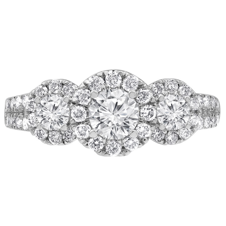 Brilliant Diamond 14K White Gold 1.25 CTTW LAB GROWN Diamond Engagement ...