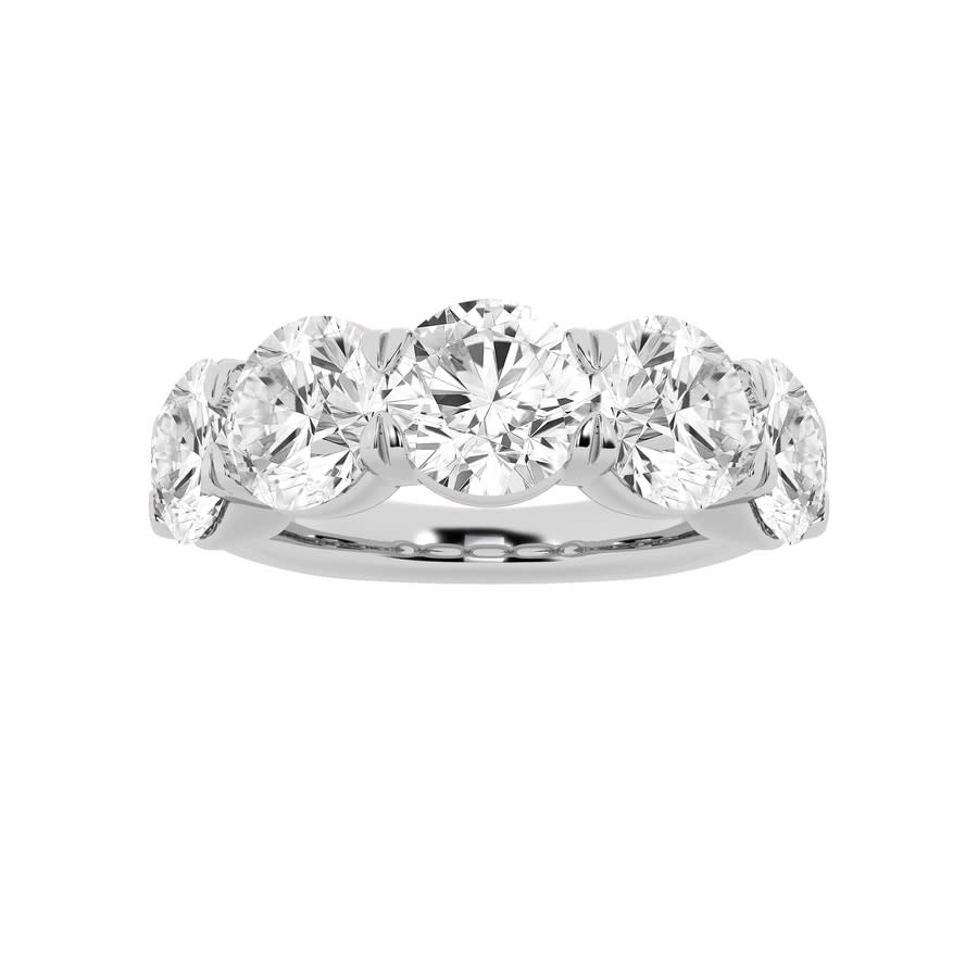 Brilliant Diamond 14K White Gold 5 CTTW Round-Cut LAB GROWN Diamond ...