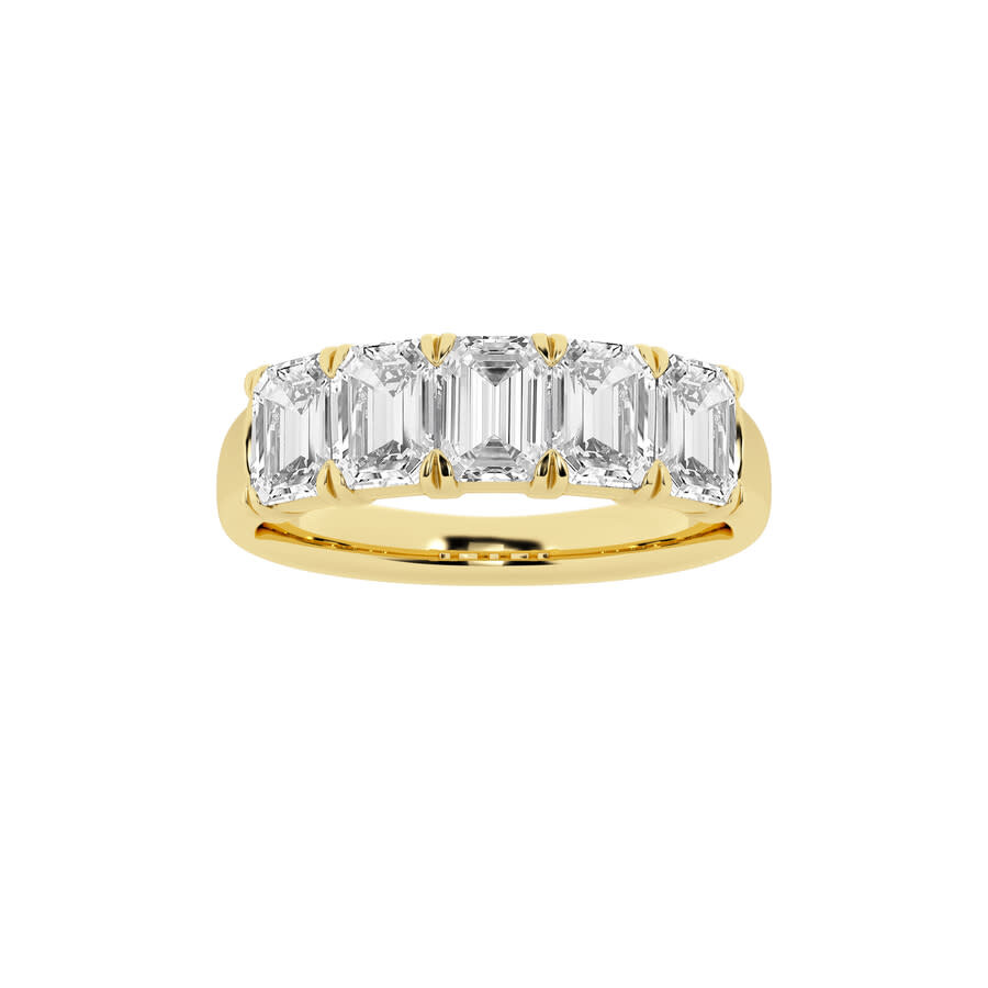 Brilliant Diamond 14K Yellow Gold 2 CTTW Emerald-Cut LAB GROWN Diamond ...