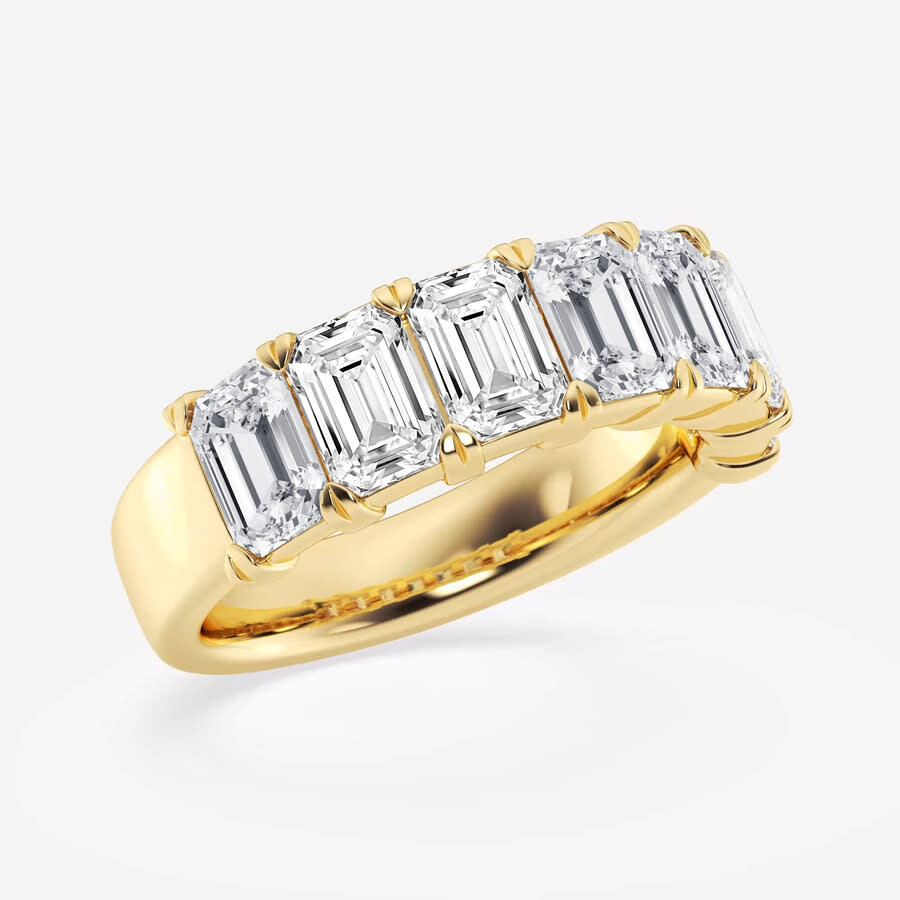 Brilliant Diamond 14K Yellow Gold 4 CTTW Emerald-Cut LAB GROWN Diamond ...