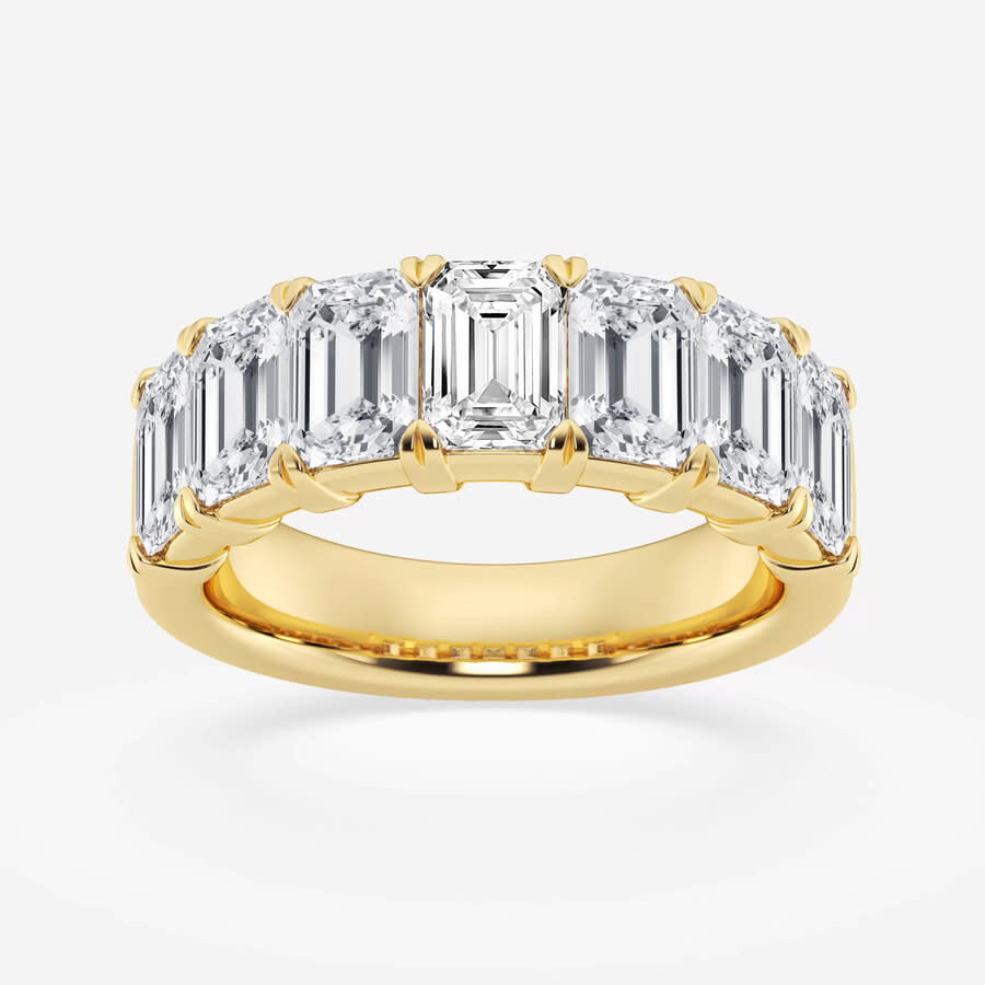 Brilliant Diamond 14K Yellow Gold 5 CTTW Emerald-Cut LAB GROWN Diamond ...