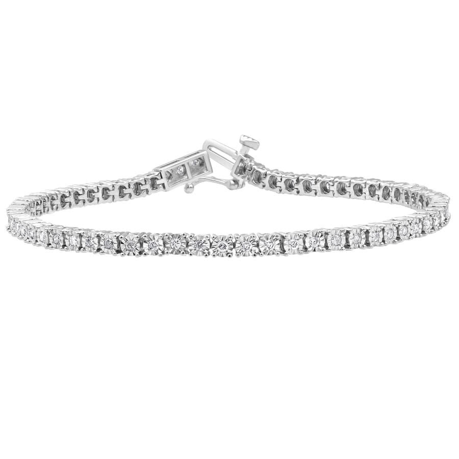 Brilliant Diamond 3/4 CTTW Lab Grown Diamond Tennis Bracelet for Women in Sterling Silver LGD ...