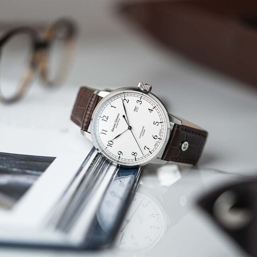 Bruno Sohnle Hamburg Automatic White Dial Men's Watch 17-12203-221 ...