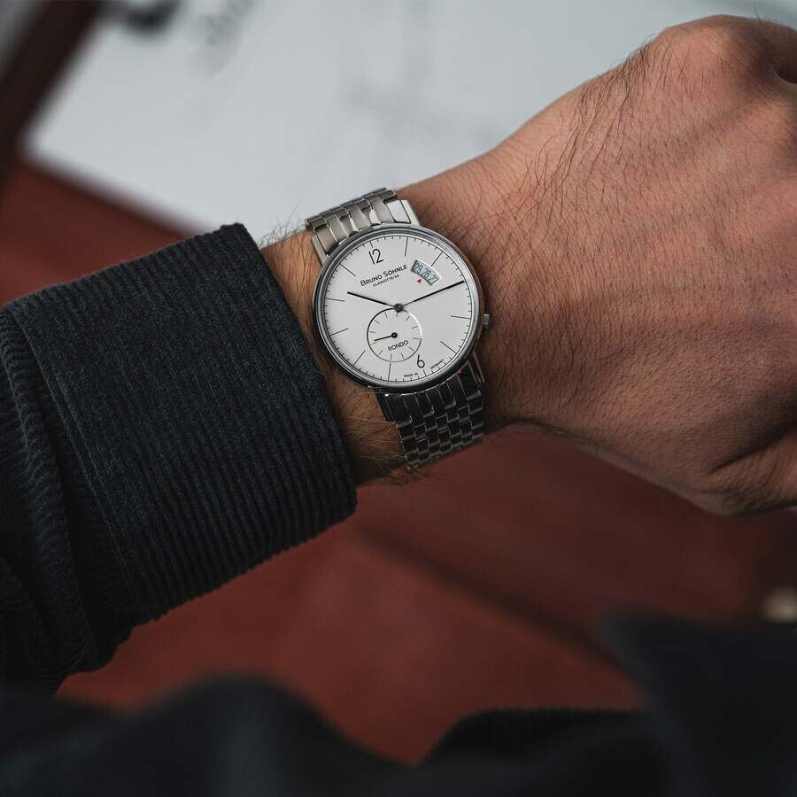 Bruno Sohnle Rondo Quartz Silver Dial Men's Watch 17-13053-262 ...