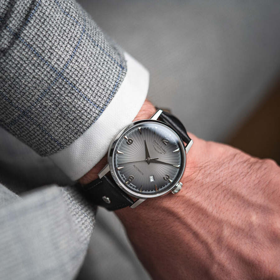 Bruno Sohnle Stuttgart Automatic Grey Dial Men's Watch 17-12173-861 ...