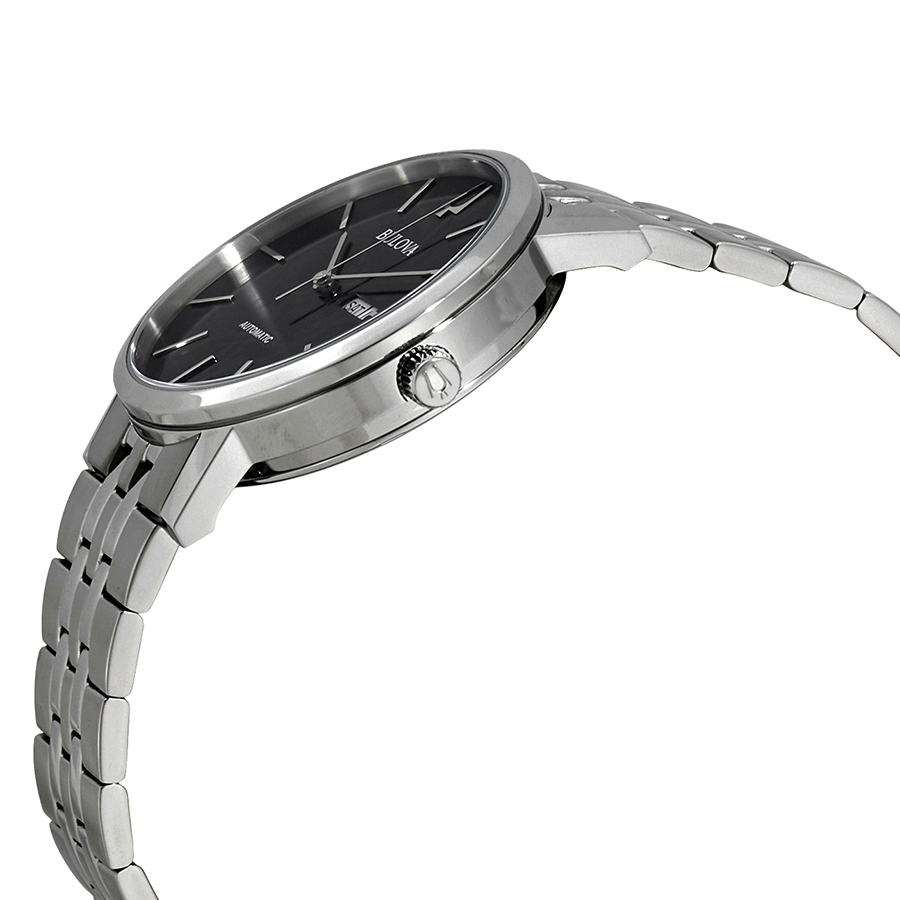 Bulova Classic Automatic Black Dial Stainless Steel Men's Watch 96C132 ...