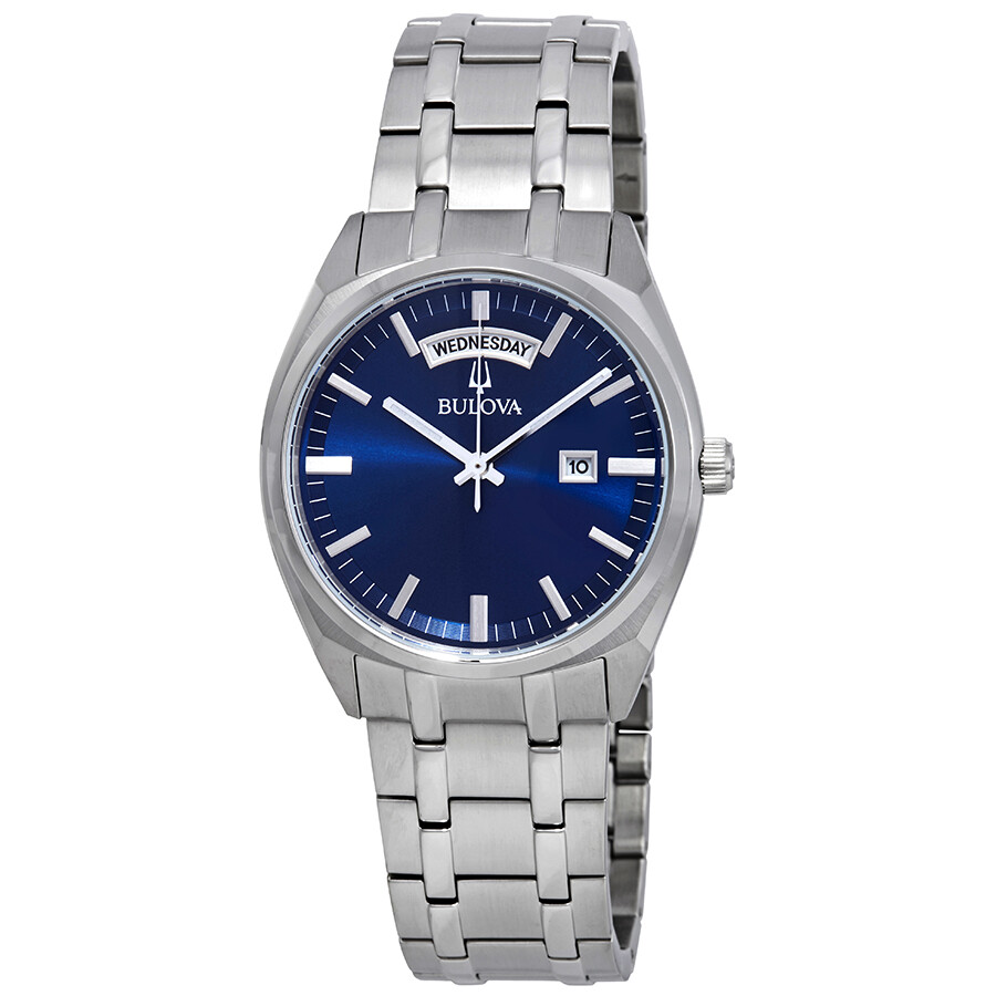 Bulova Classic Blue Dial Stainless Steel Men's Watch 96C125 ...