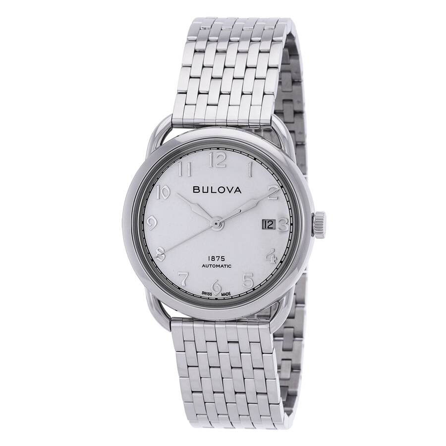 Bulova Commodore Automatic Silver Dial Men's Watch 96B326 042429572645 ...