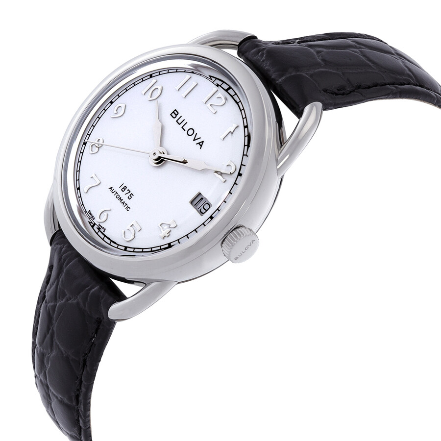 Bulova Commodore Automatic White Dial Ladies Watch 96M152 042429572522 ...