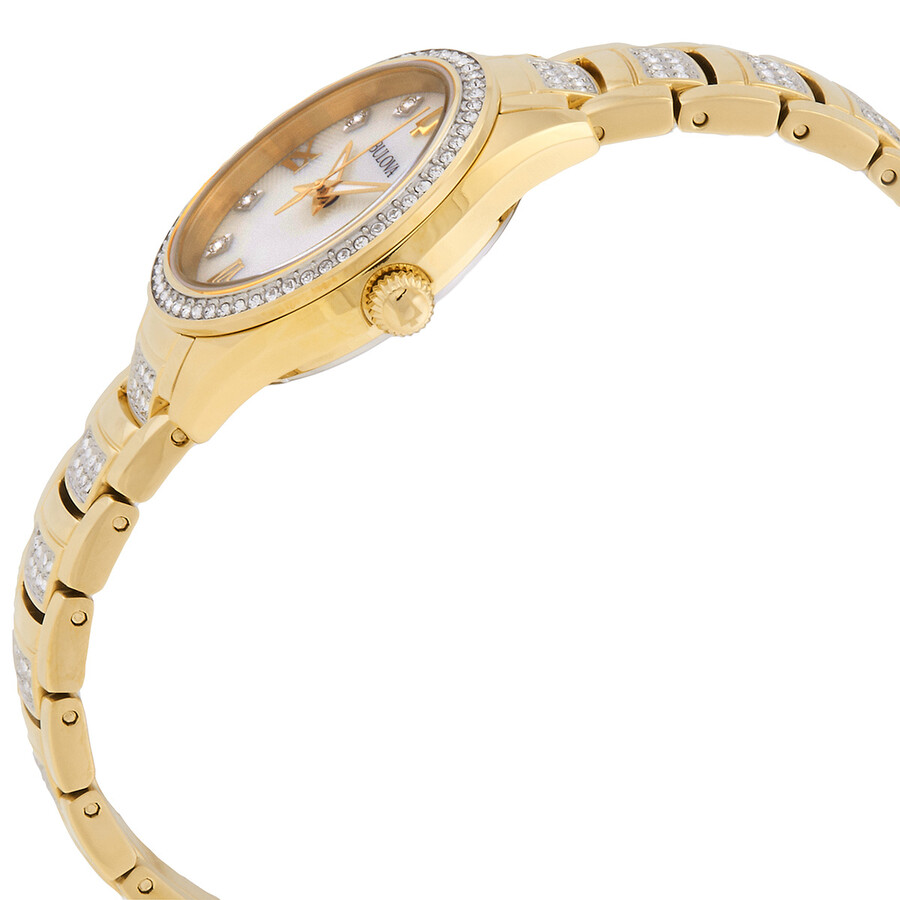 Bulova Crystal Quartz White Dial Ladies Watch 98L306 042429592803 ...