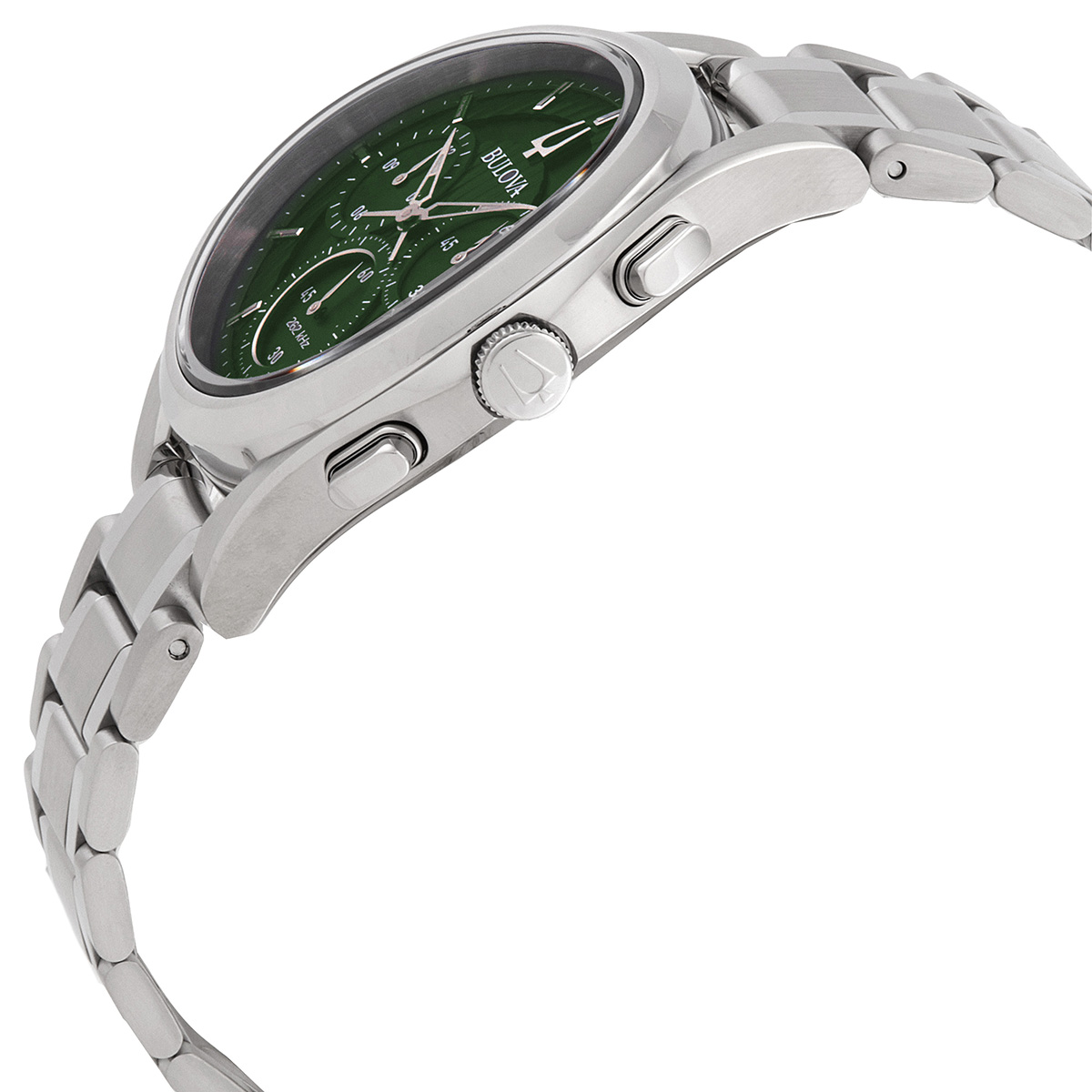Bulova Curv Chronograph Quartz Green Dial Men's Watch 96A297 ...