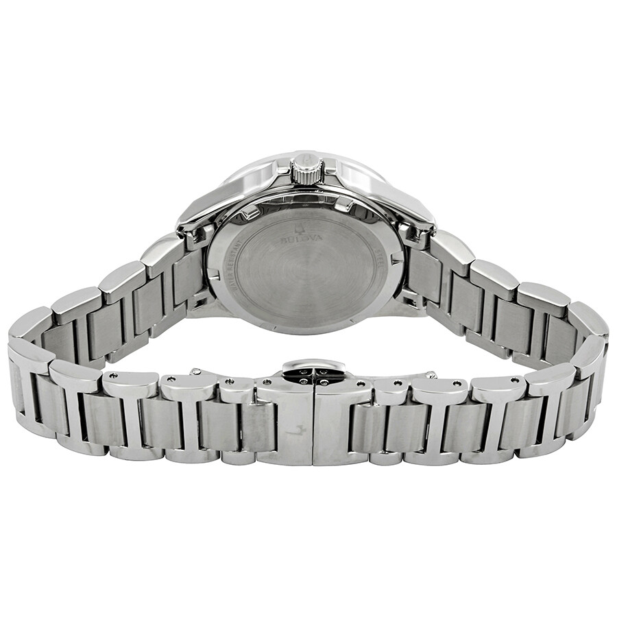 Bulova Marine Star Midnight Blue Mother of Pearl Diamond Dial Ladies ...