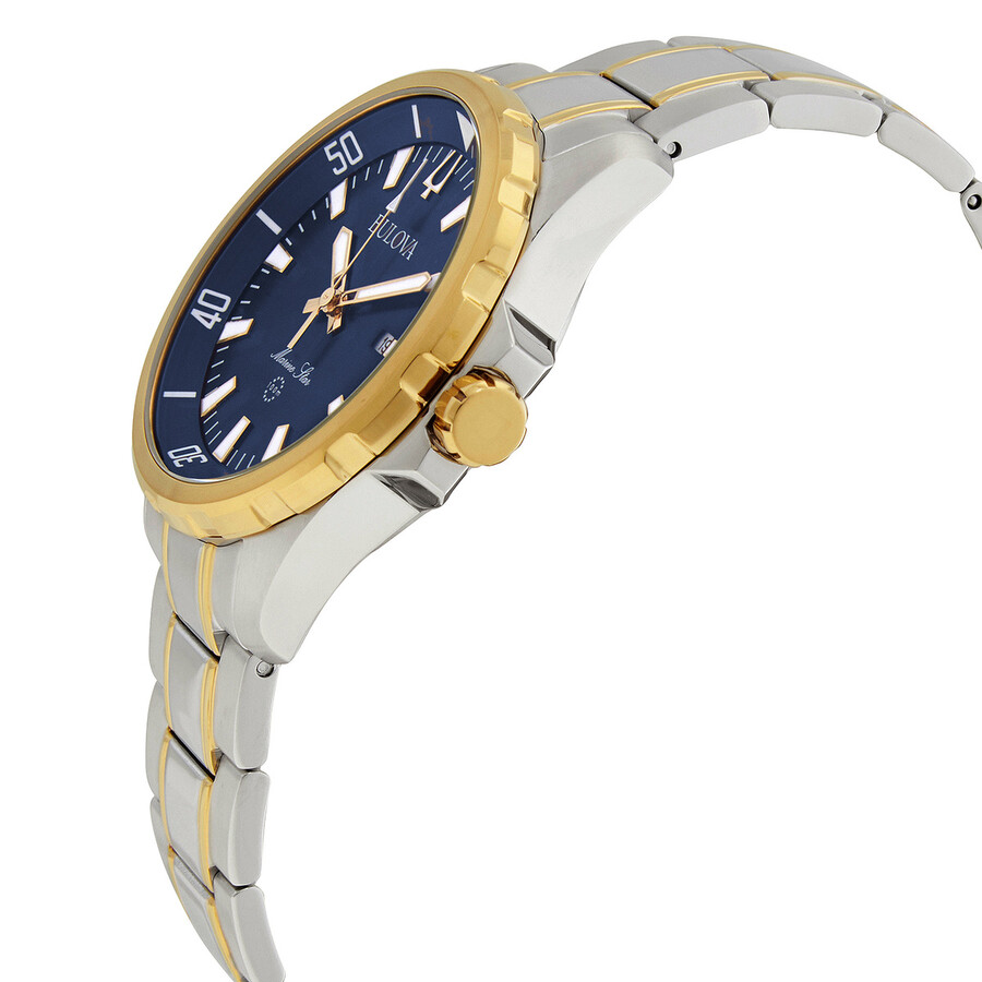 Bulova Marine Star Quartz Blue Dial Men's Watch 98B384 042429589407 ...
