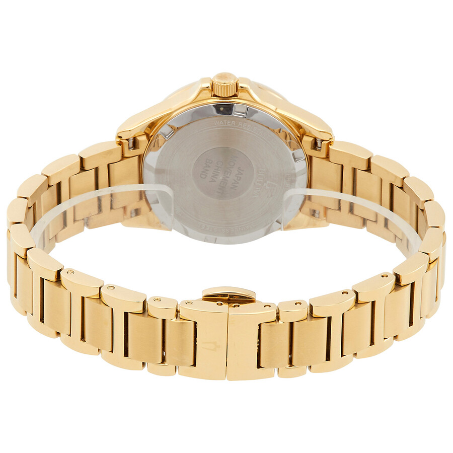 Bulova Marine Star Quartz Crystal White Dial Ladies Watch 98R294 ...