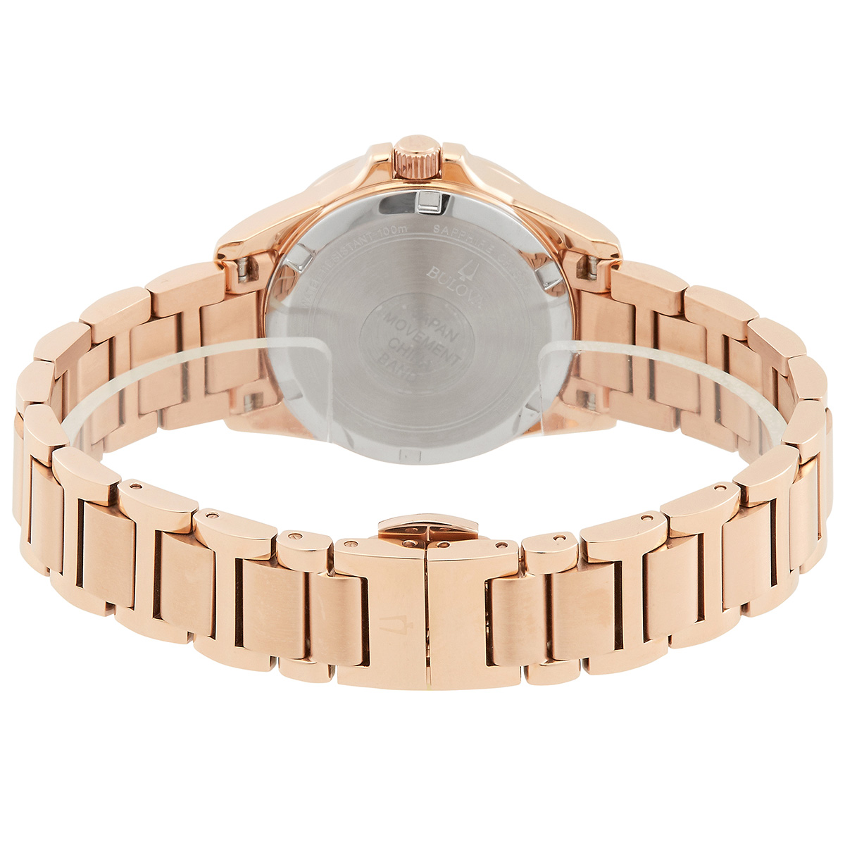 Bulova Marine Star Quartz Diamond White Mother of Pearl Dial Ladies ...