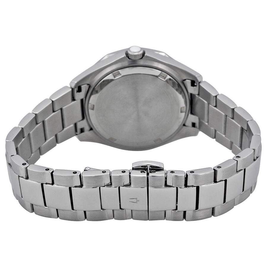 Bulova Precisionist Winterpark Silver White Dial Stainless Steel Ladies ...