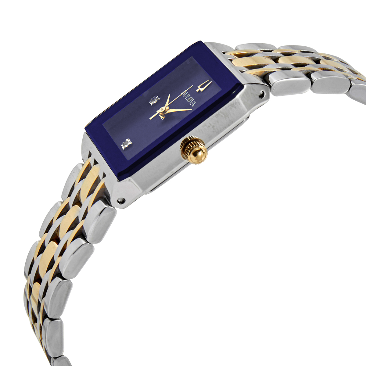 Bulova Quadra Quartz Blue Dial Ladies Watch 98p177 042429552401