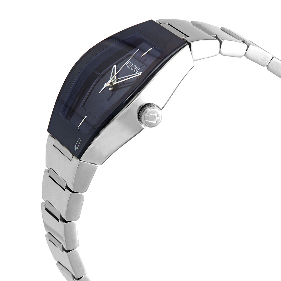 Bulova Quartz Blue Dial Stainless Steel Ladies Watch 96L293 ...