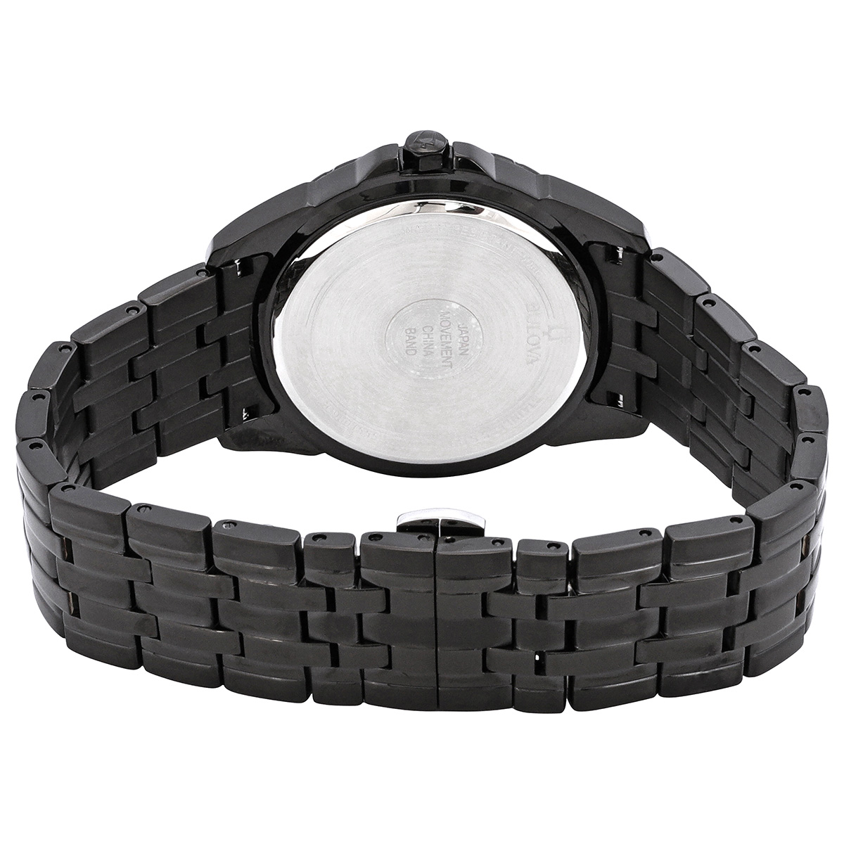 Bulova Quartz Crystal Black Dial Men's Watch 98K109 042429585997 ...