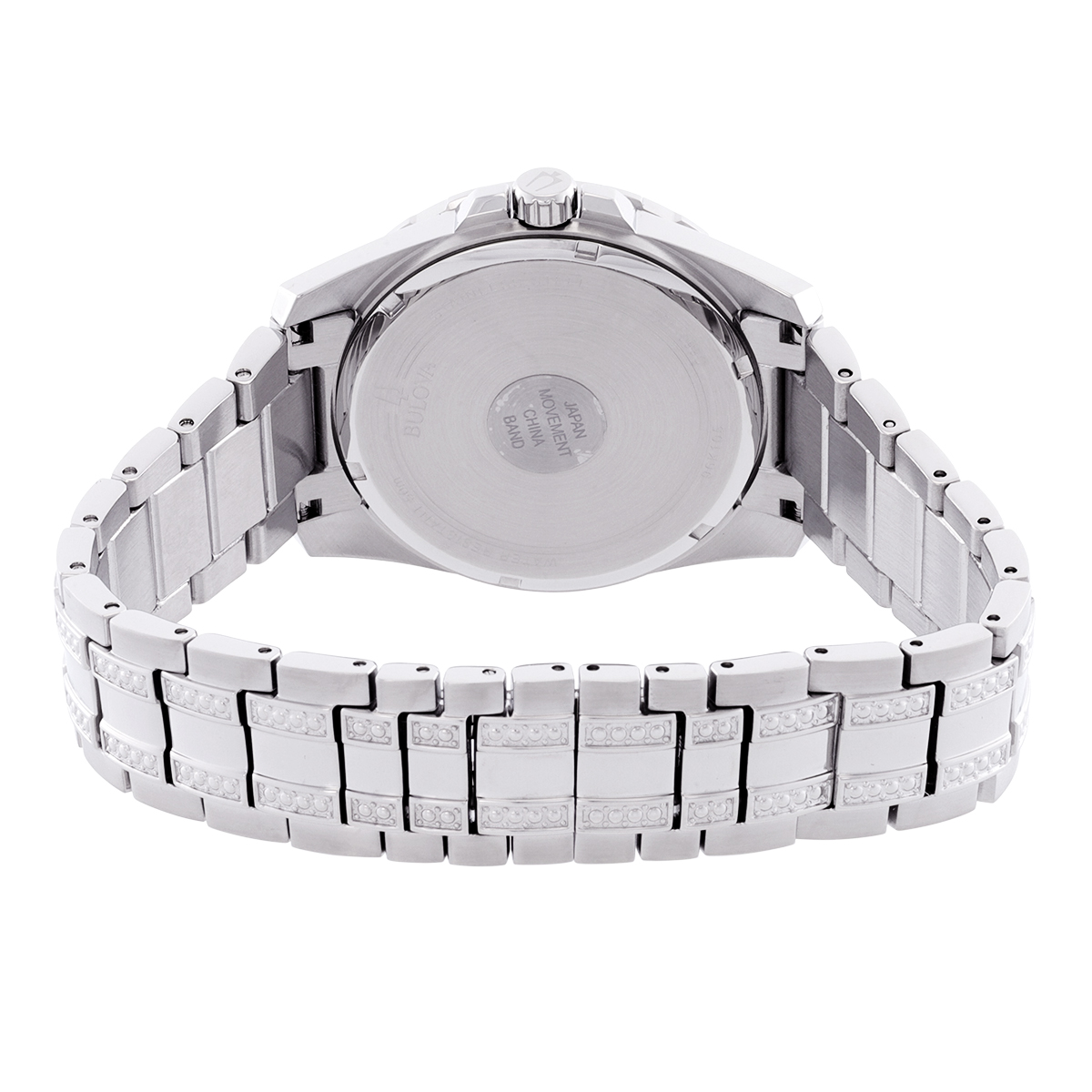 Bulova Quartz Diamond Crystal Black Dial Men's Watch 96K105 ...