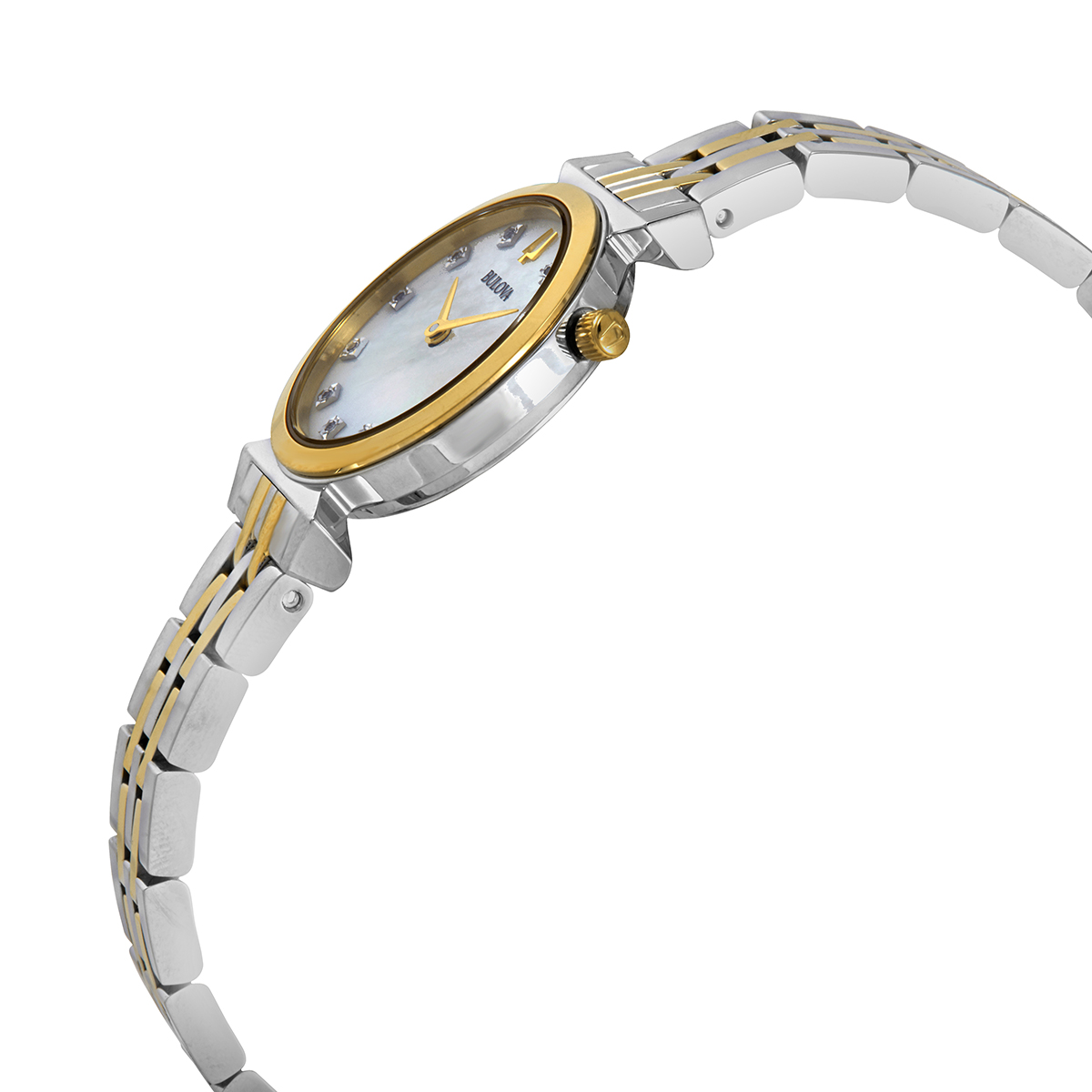 Bulova Regatta Quartz Diamond Mother of Pearl Dial Ladies Watch 98P202 ...