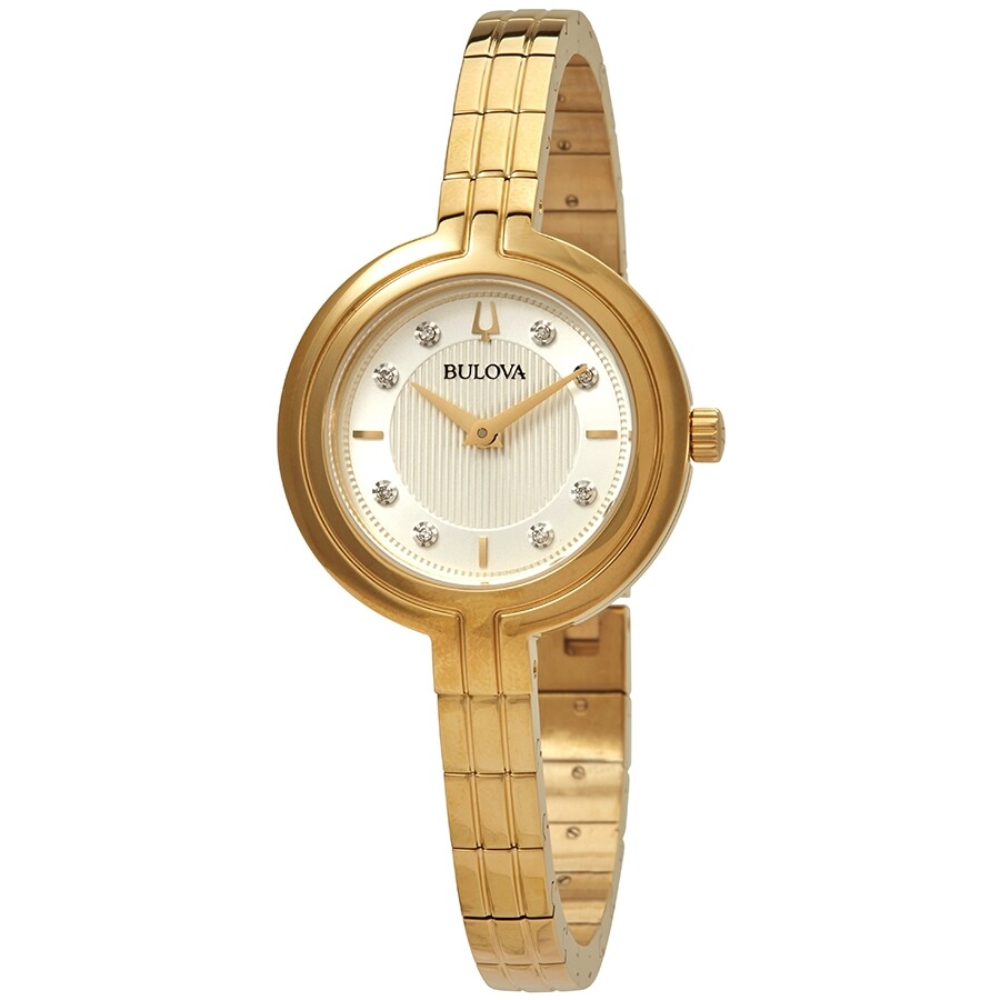 Bulova Rhapsody Quartz Silver Dial Ladies Watch 97P144 042429571150 ...