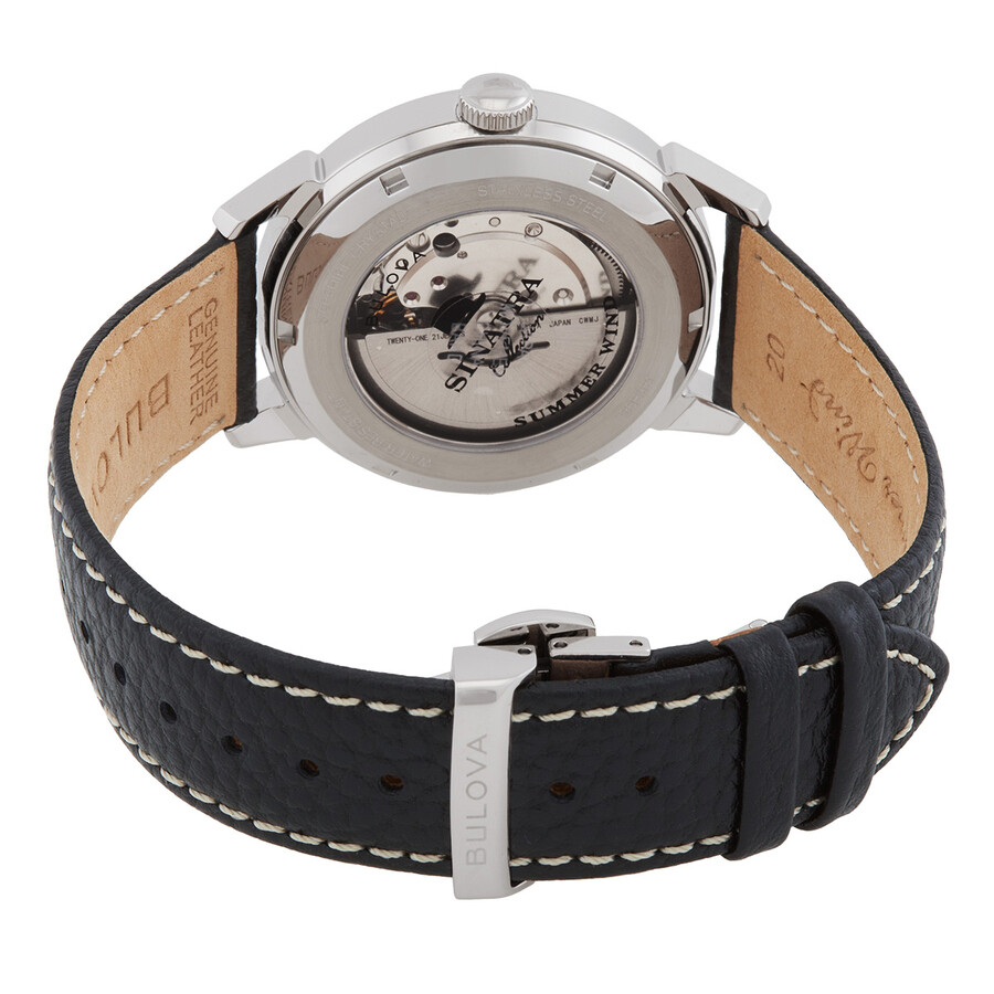 Bulova Summer Wind Frank Sinatra Automatic Black Dial Men's Watch ...