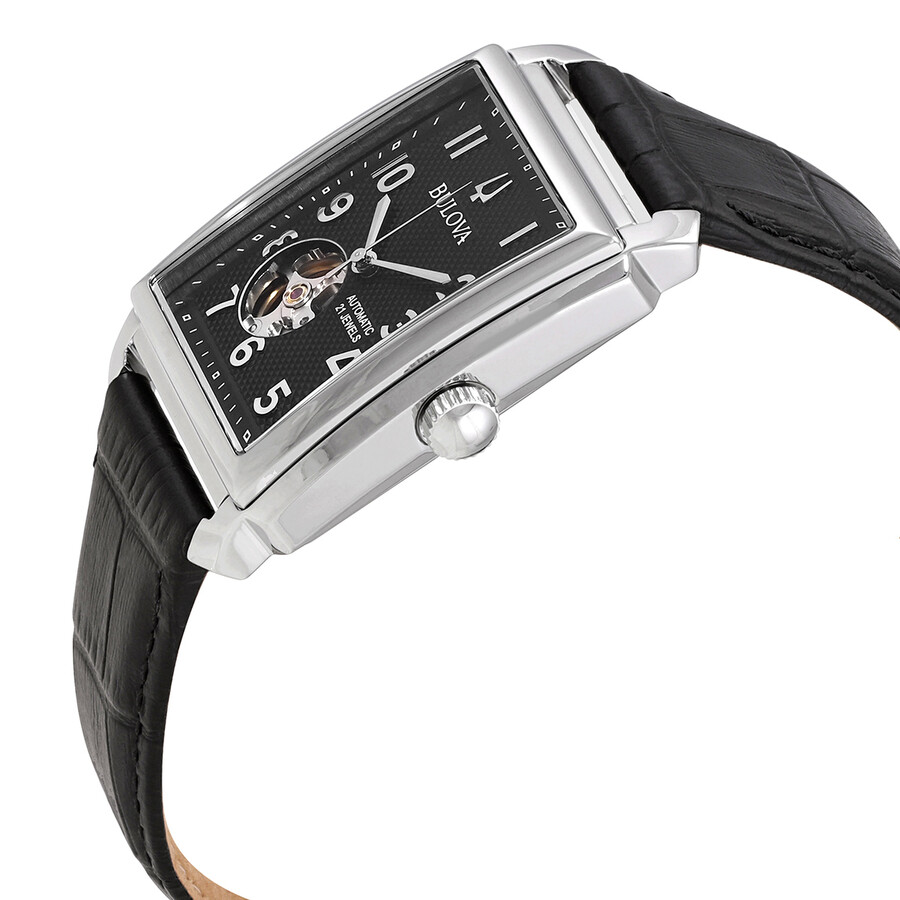 Bulova Sutton Automatic Black Dial Unisex Watch 96A269 042429587793 ...