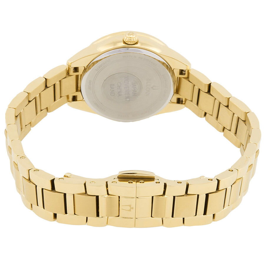 Bulova Sutton Quartz Diamond White Mother of Pearl Dial Ladies Watch ...