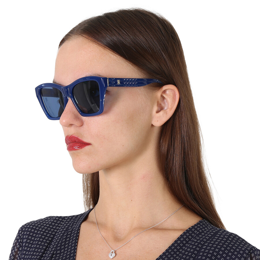 Burberry Arden Dark Blue Cat Eye Ladies Sunglasses BE4391 406480 54 ...