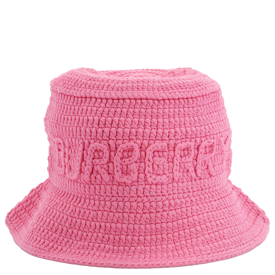Burberry Bubblegum Pink Crochet Bucket Hat, Size Medium 8073590 ...
