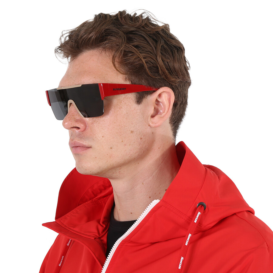 Burberry Dark Grey Browline Men's Sunglasses BE4291 404787 38 8056597887786 - Sunglasses ...