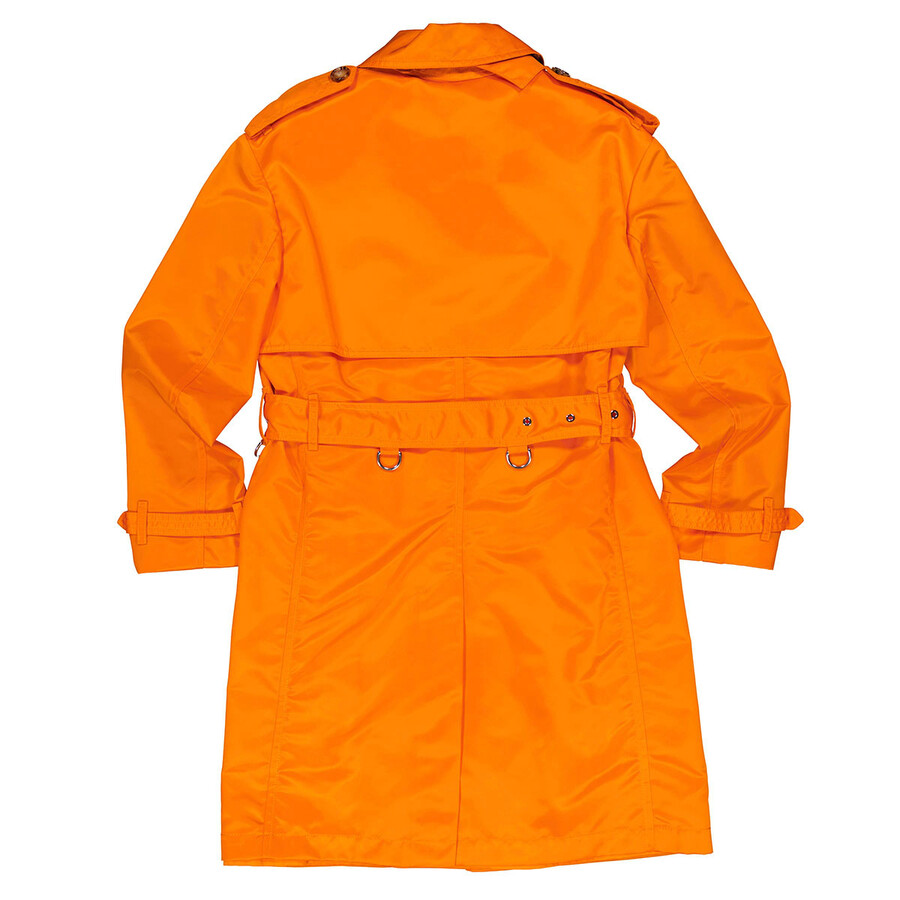 Burberry Deep Orange Whetstone Water Resistant Nylon Trench Coat, Brand ...