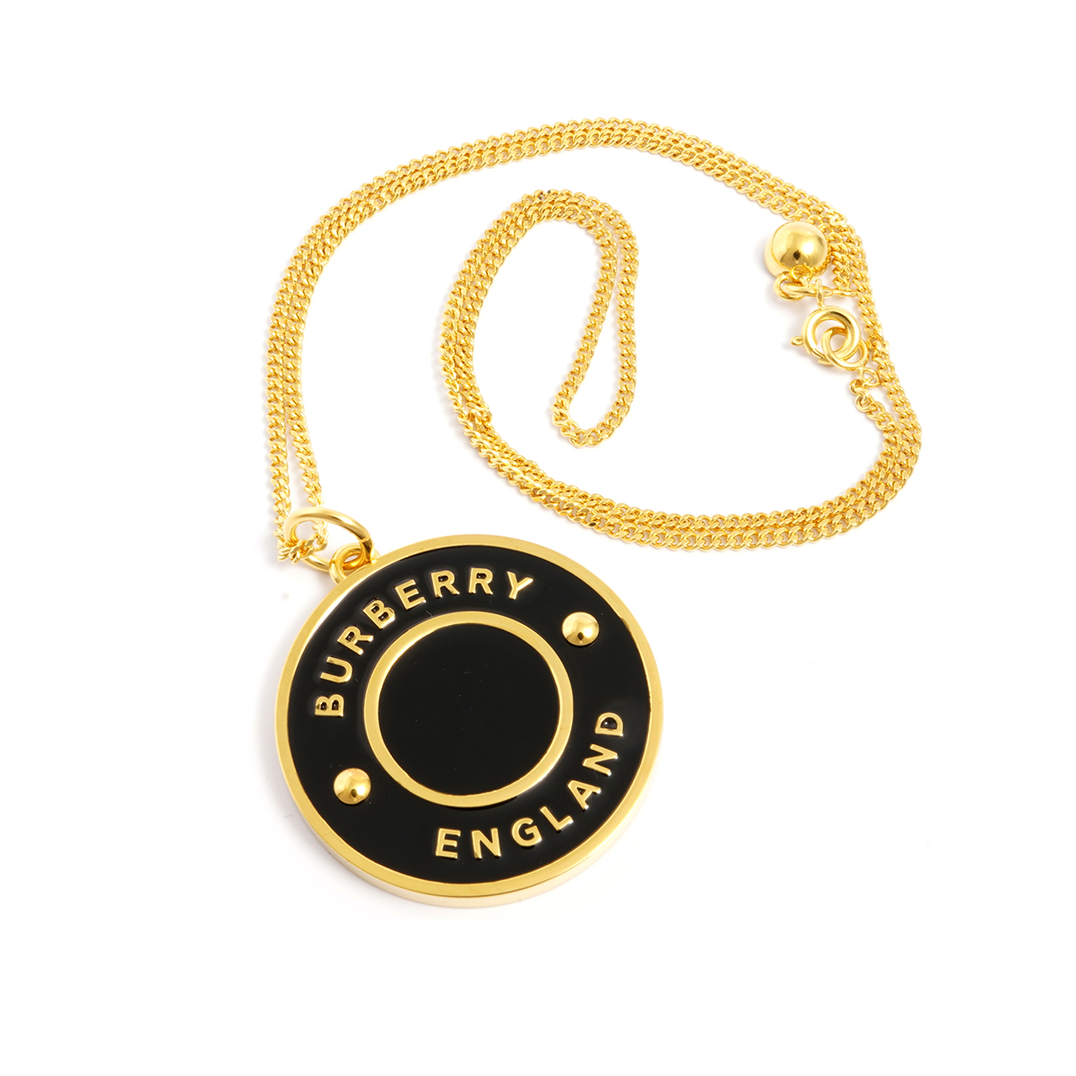 Burberry Gold-plated Logo Medallion Necklace 8020763 5045559738795 ...