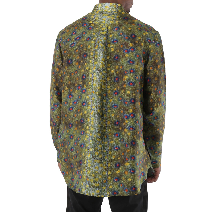 Burberry Green Fish Scale Print Shirt, Size X-Small 4567626 - Apparel ...