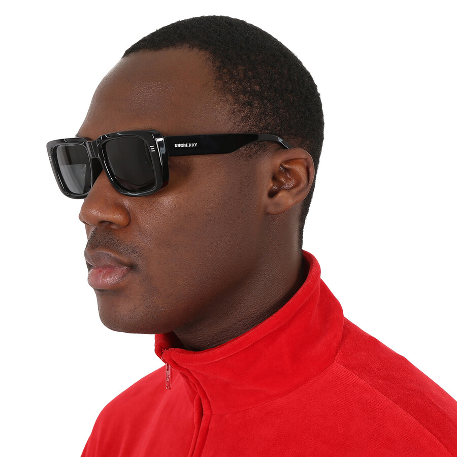 Burberry Jarvis Dark Grey Rectangular Men's Sunglasses BE4376U 300187 ...