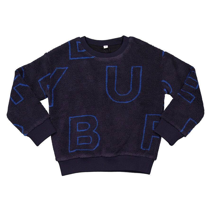 Burberry Kids Edgar Scattered Logo Fleece Sweatshirt, Size 4Y 8053651 ...