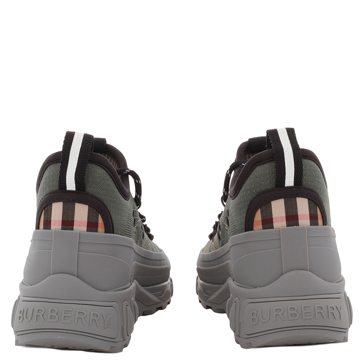 Burberry Kids Moss Green Mini Arthur Knitted Low-Top Sneakers, Brand ...