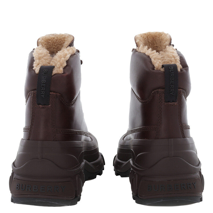 Burberry Ladies Deep Brown Shearling Arthur Boots, Brand Size 38.5 ( US ...