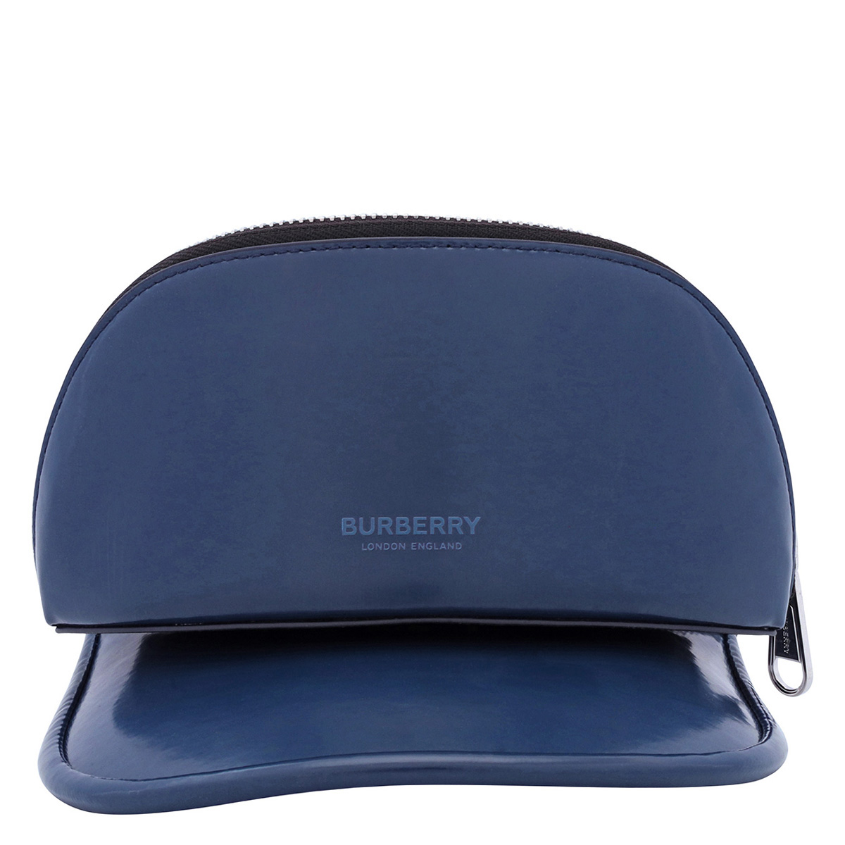 Burberry Ladies Ink Blue Removable Zipper Pocket Vinyl Visor Hat, Size ...