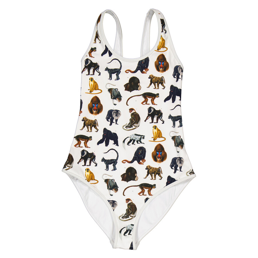Burberry Ladies Monkey Print One-Piece Swimsuit, Size XX-Small 8031870 ...
