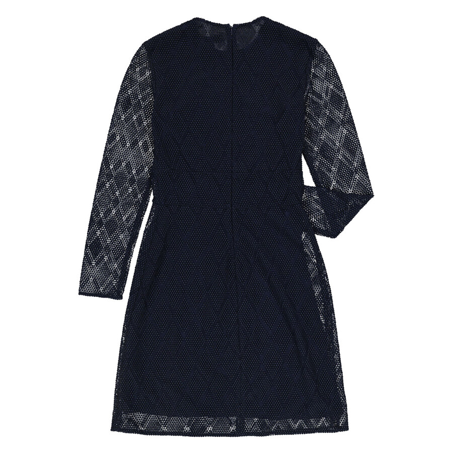 Burberry Ladies Navy Evi Beaded Crochet Lace Dress, Brand Size 6 (US ...