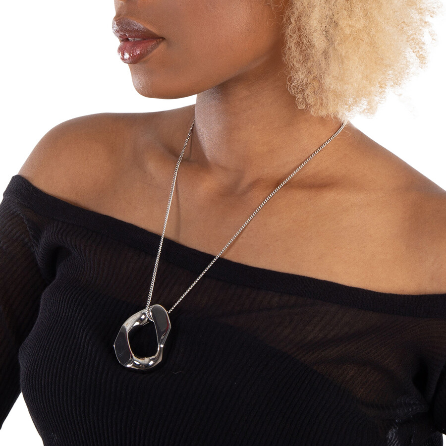 Burberry Ladies Palladio Palladium-Plated Chain Link Necklace 8053718 ...