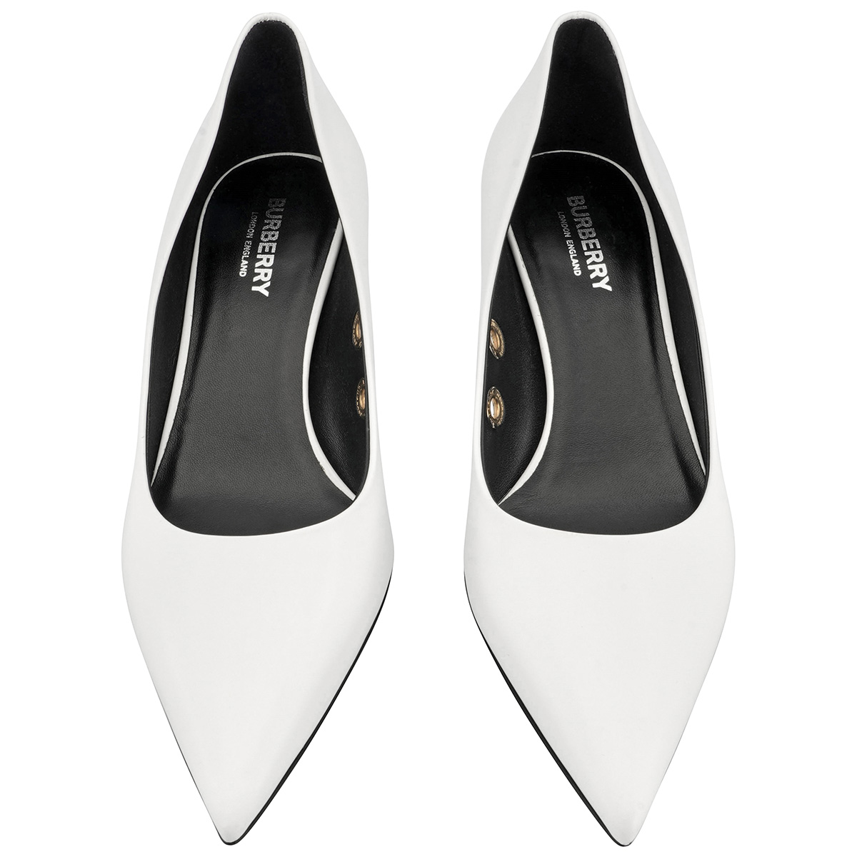 Burberry Ladies White Aubri Pointed Toe Pumps, Brand Size 40 ( US Size ...