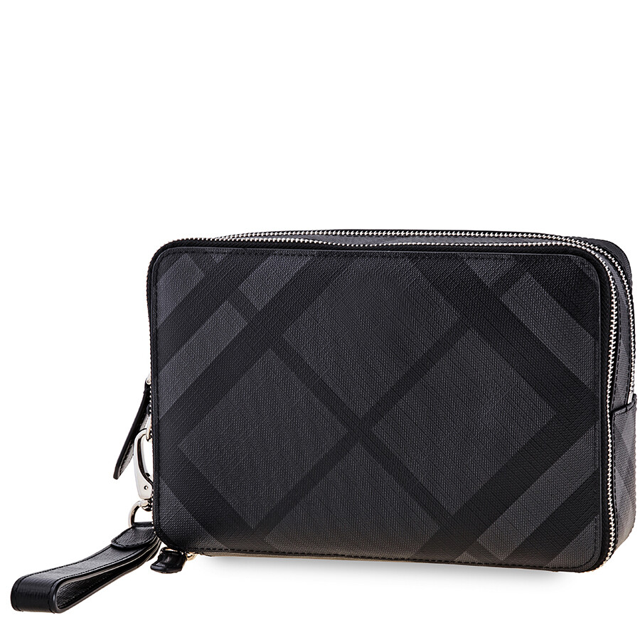 Burberry Leather-trimmed London Check Pouch 4056426 5045550068136 ...